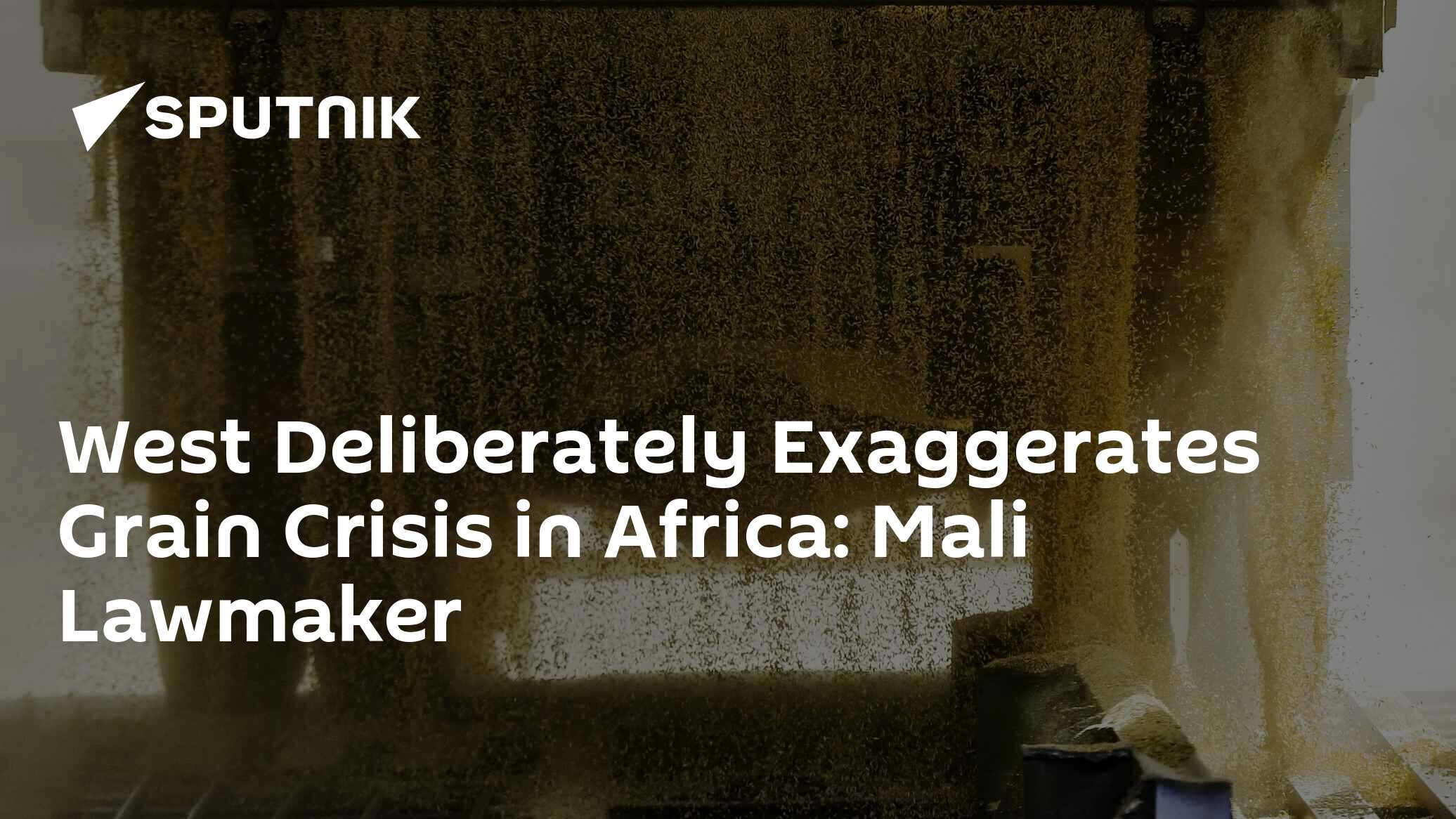 West Deliberately Exaggerates Grain Crisis in Africa: Mali Lawmaker ...