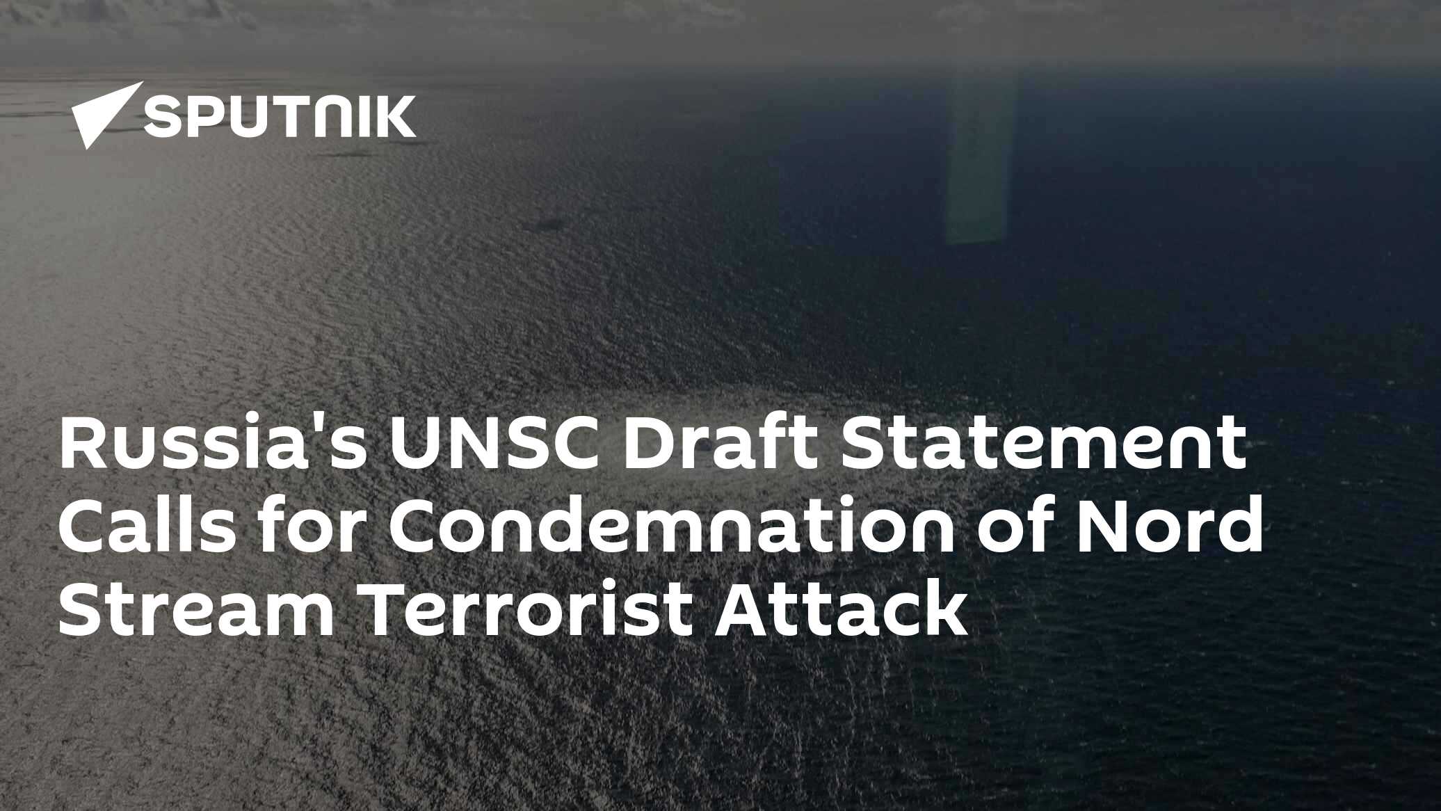 Russia's UNSC Draft Statement Calls for Condemnation of Nord Stream ...