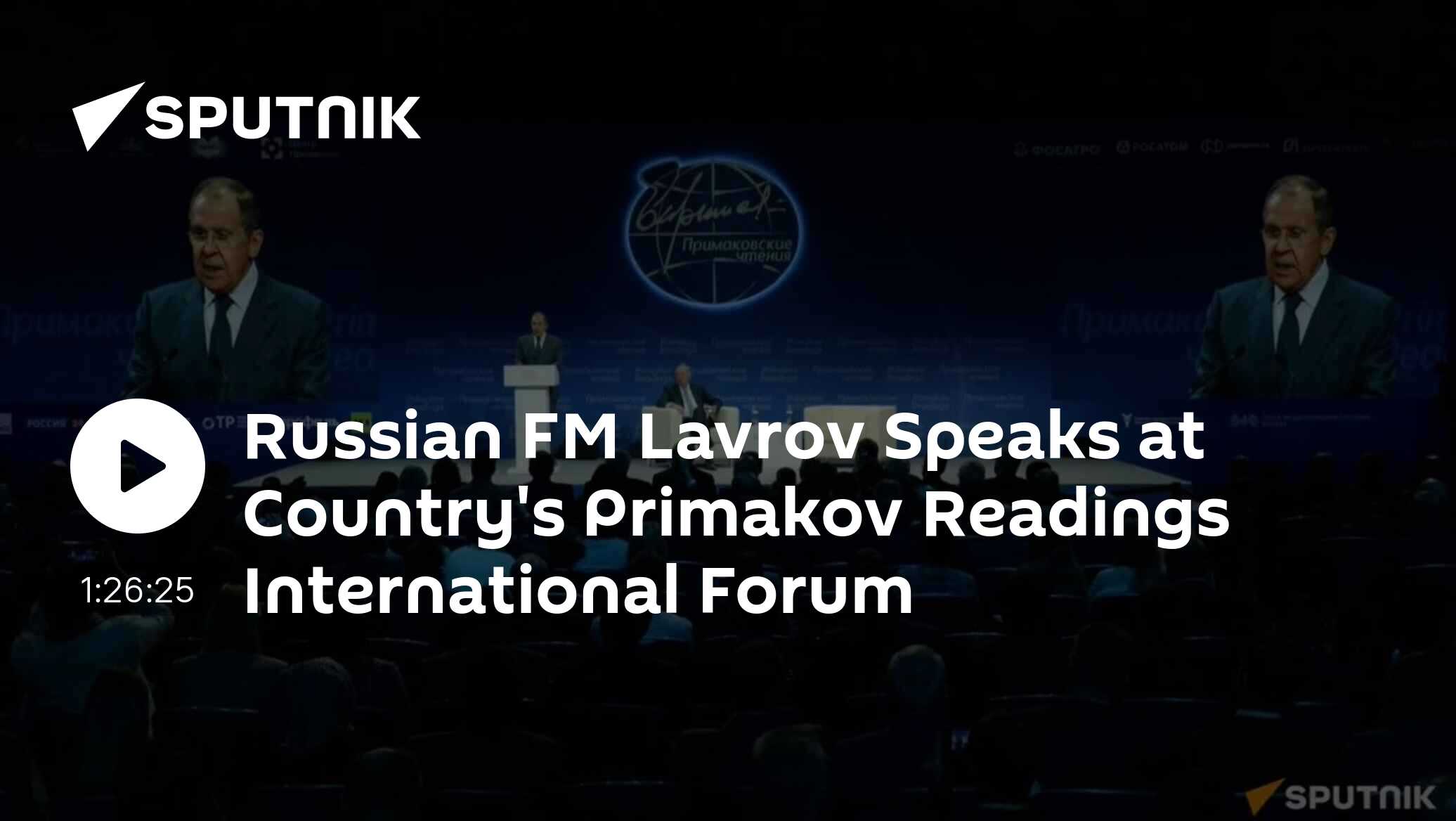 Russian FM Lavrov Speaks at Country's Primakov Readings International Forum - 27.11.2023 ...