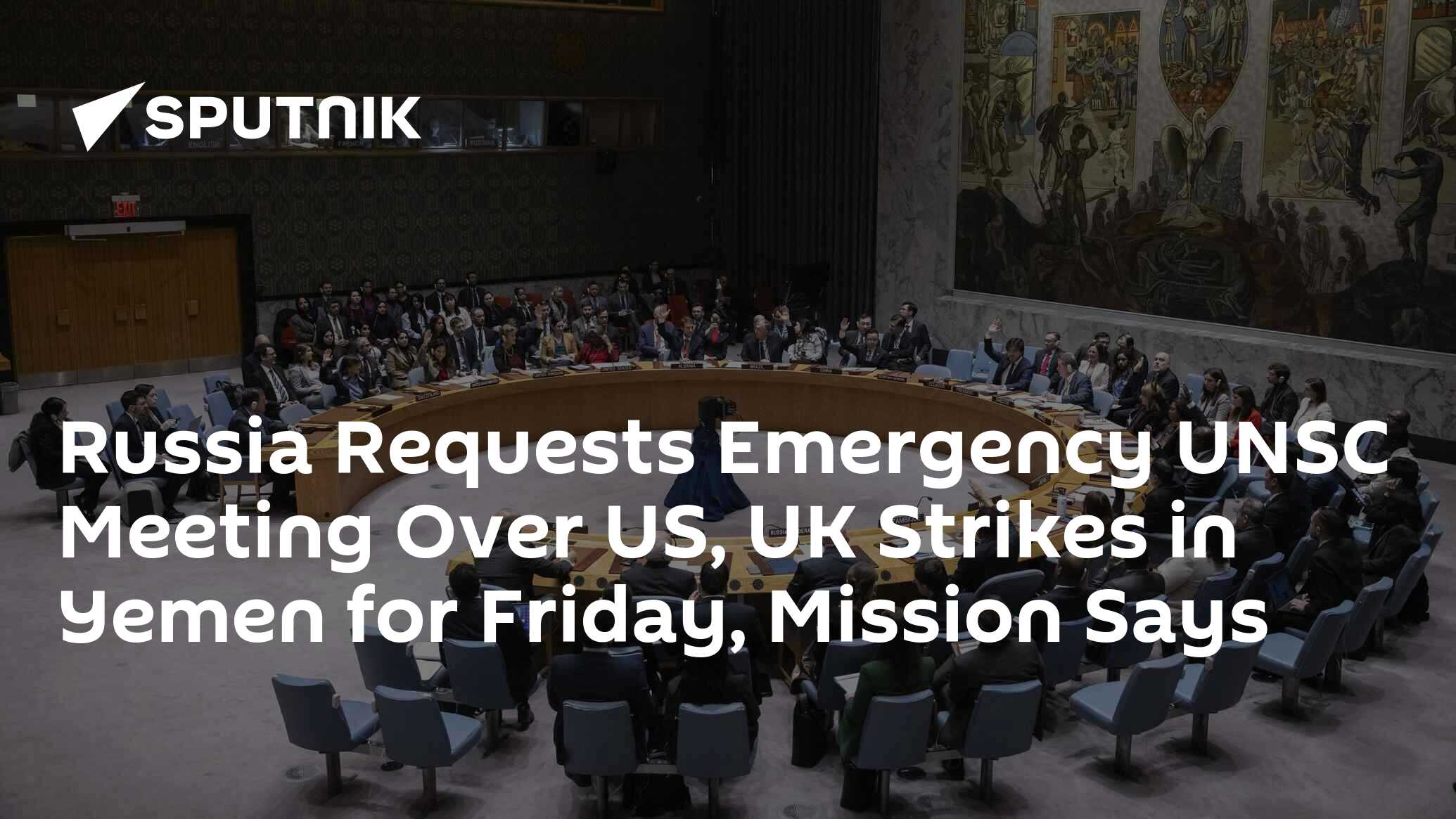 Russia Requests Emergency UNSC Meeting Over US, UK Strikes in Yemen for ...