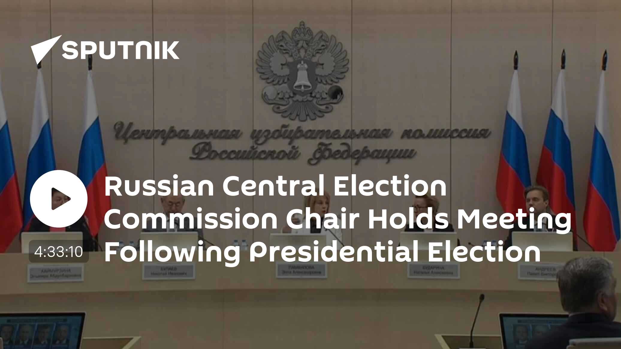 Russian Central Election Commission Chair Holds Meeting Following ...