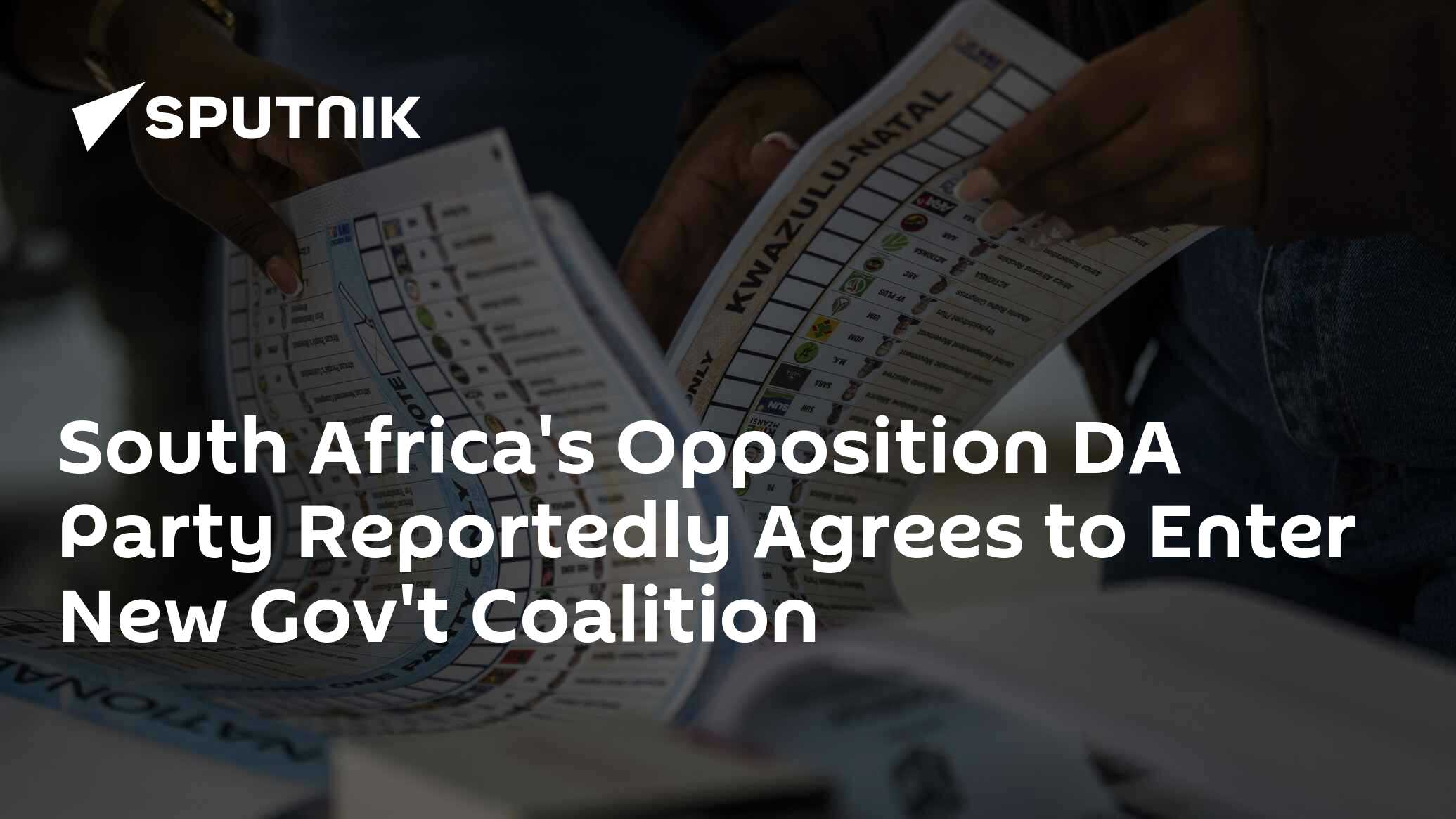 South Africa's Opposition DA Party Reportedly Agrees to Enter New Gov't ...