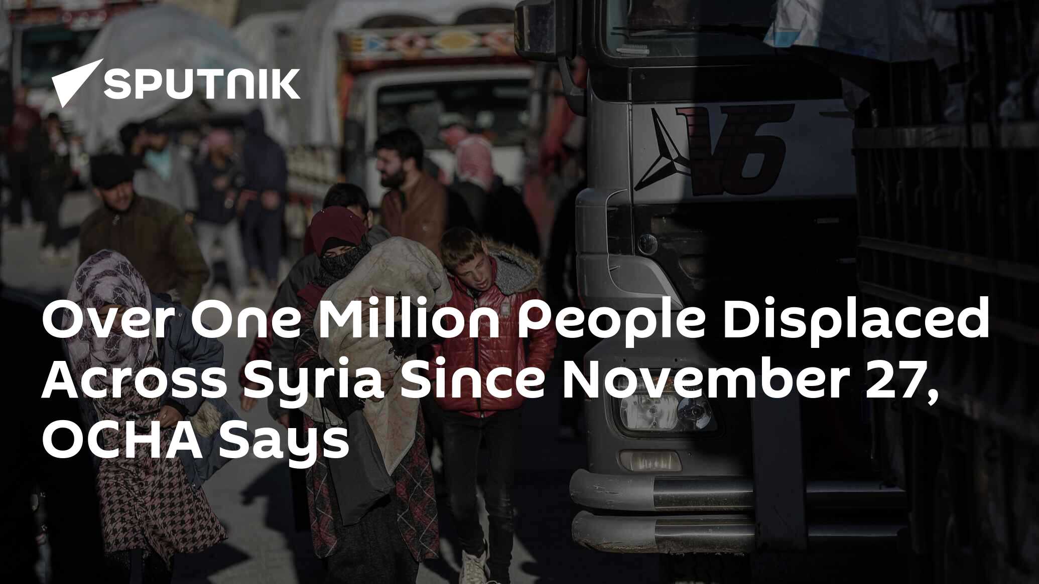 Over One Million People Displaced Across Syria Since November 27, OCHA ...
