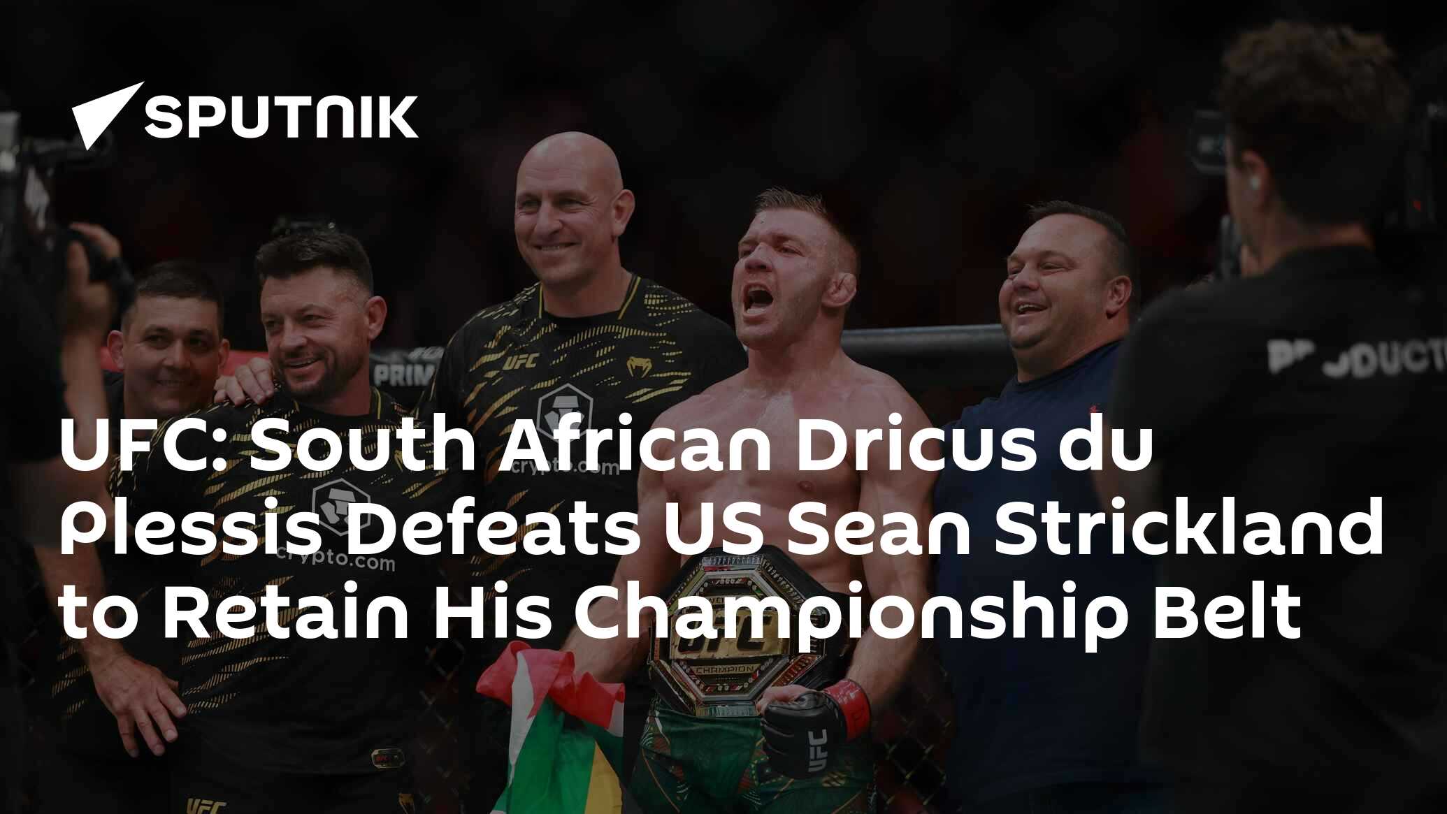UFC: South African Dricus du Plessis Defeats US Sean Strickland to ...