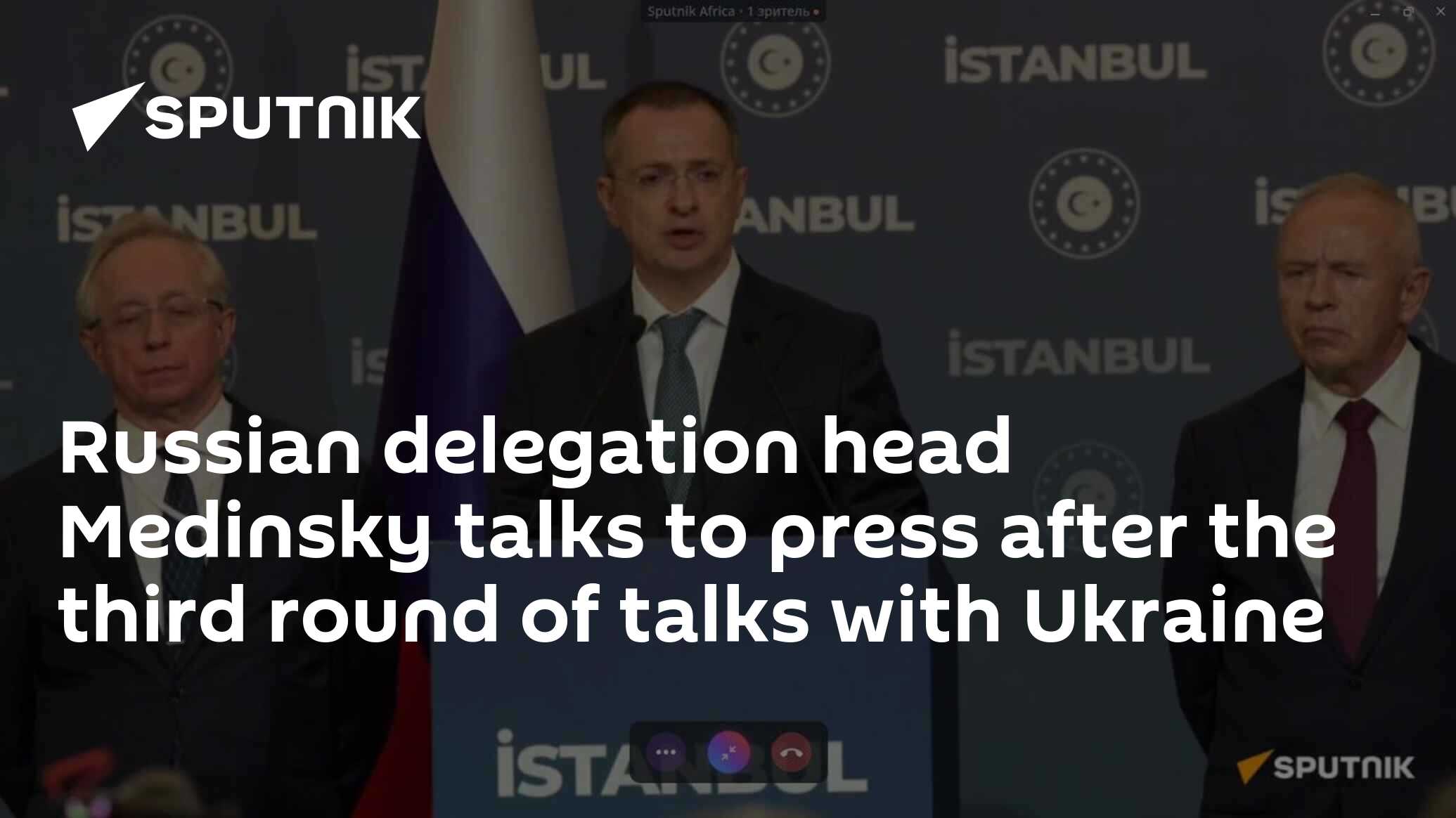 Russian delegation head Medinsky talks to press after the third round ...