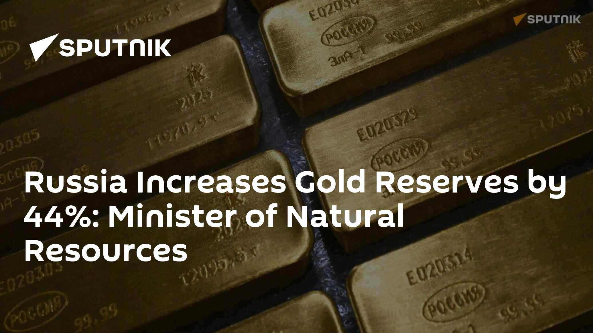 Russia Increases Gold Reserves by 44%: Minister of Natural Resources ...