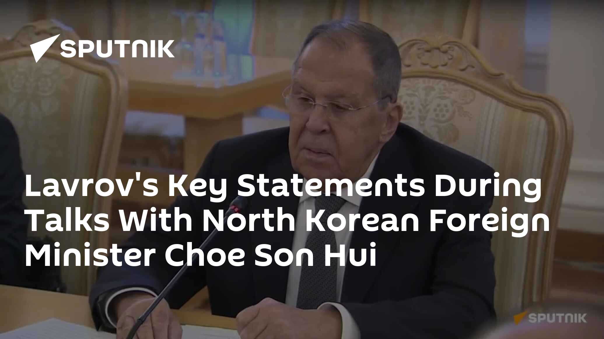 Lavrov's Key Statements During Talks With North Korean Foreign Minister ...