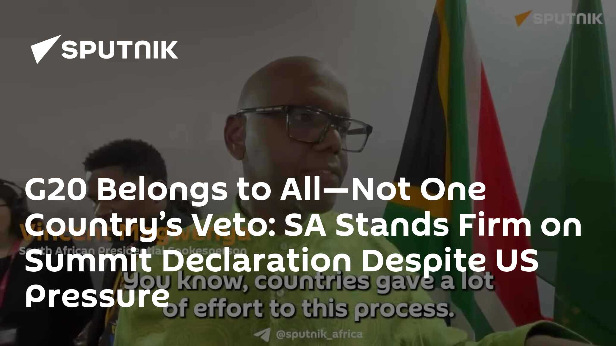 G20 Belongs to All—Not One Country’s Veto: SA Stands Firm on Summit ...