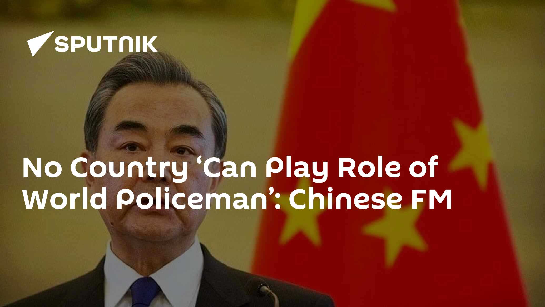 No Country ‘Can Play Role of World Policeman’: Chinese FM - 05.01.2026 ...