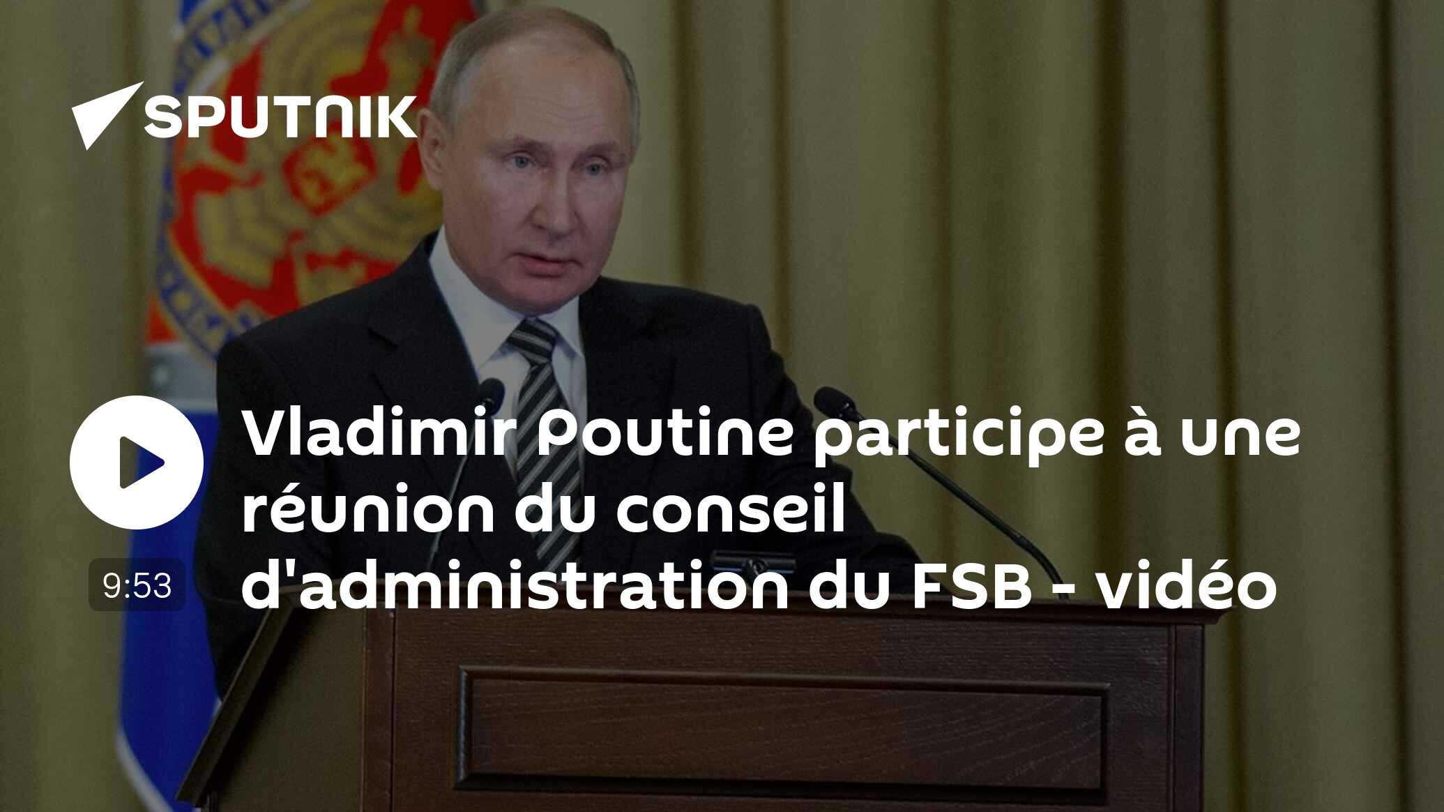 Vladimir Poutine participe à une réunion du conseil d'administration du ...