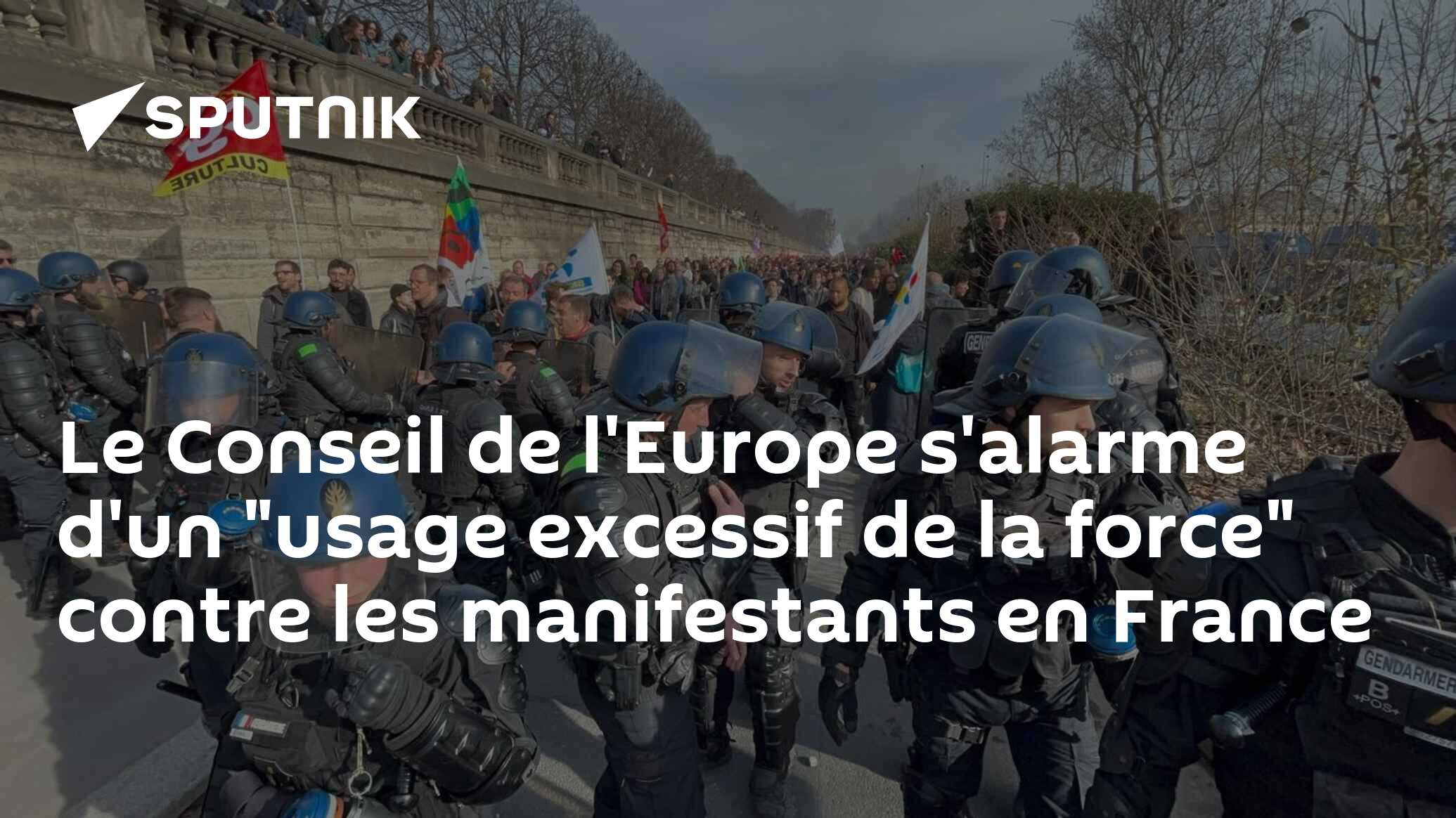 Le Conseil de l'Europe s'alarme d'un "usage excessif de la force ...