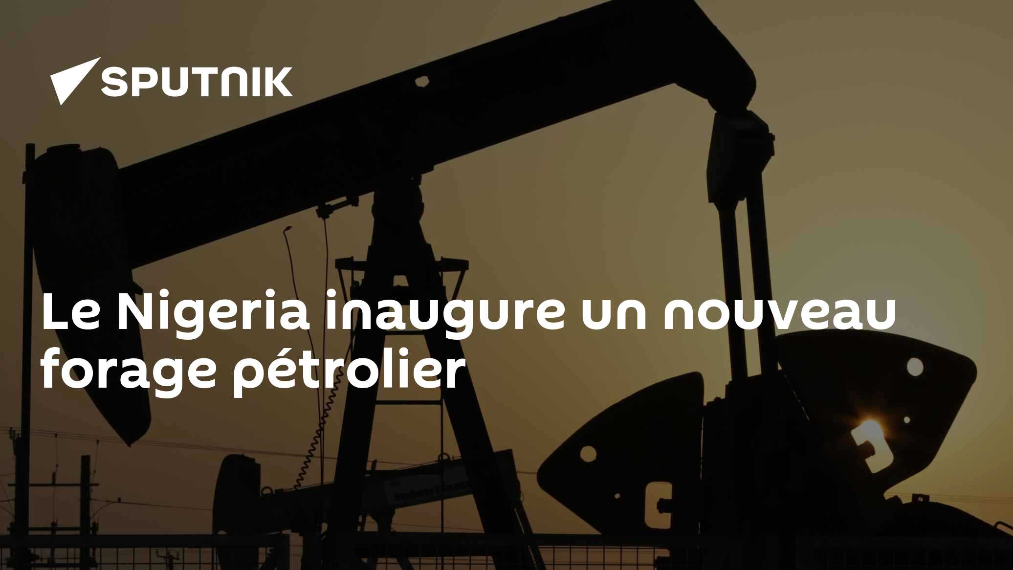 Le Nigeria inaugure un nouveau forage pétrolier - 29.03.2023, Sputnik ...
