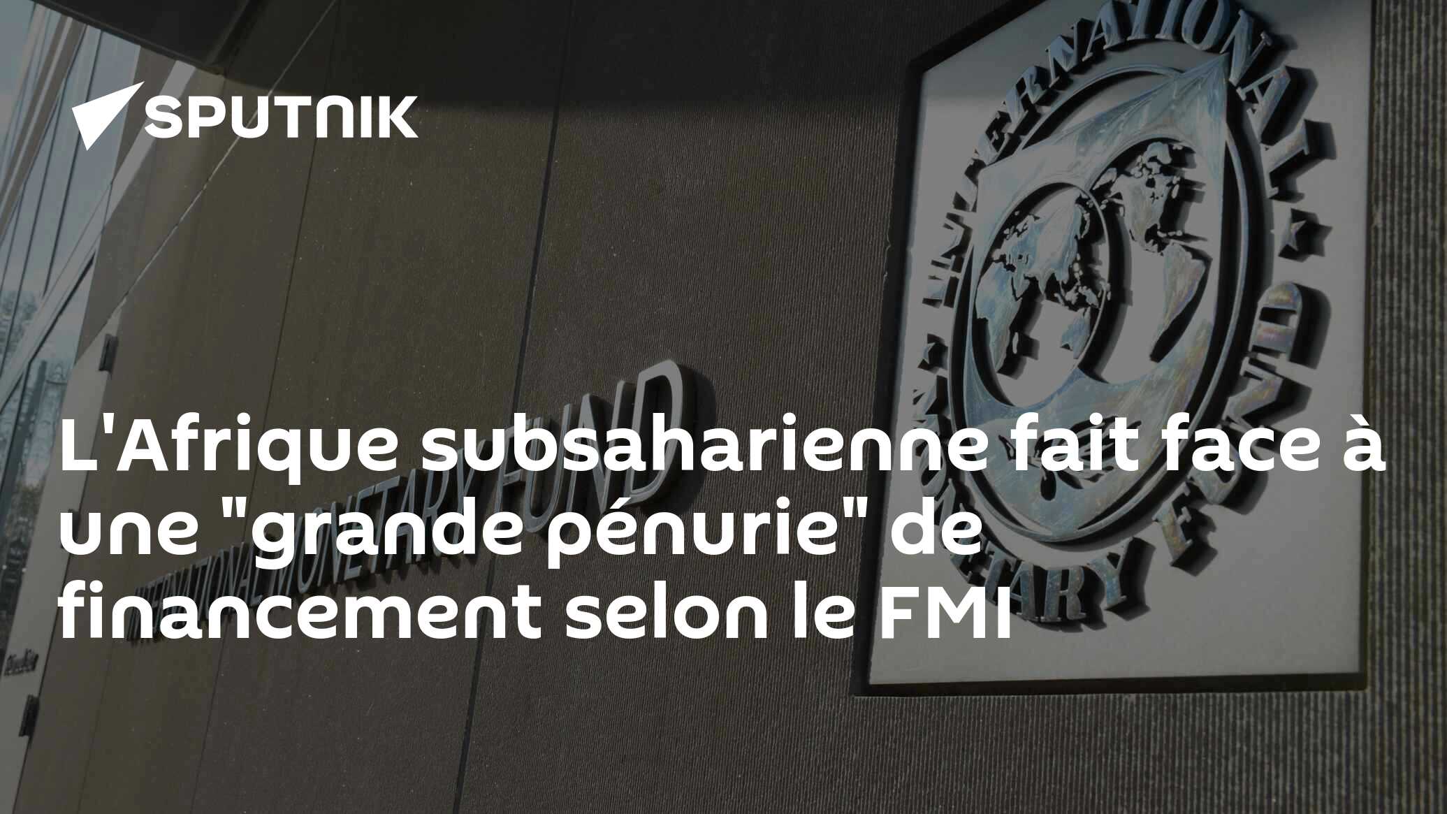 L'Afrique subsaharienne fait face à une L'Afrique subsaharienne fait face à une