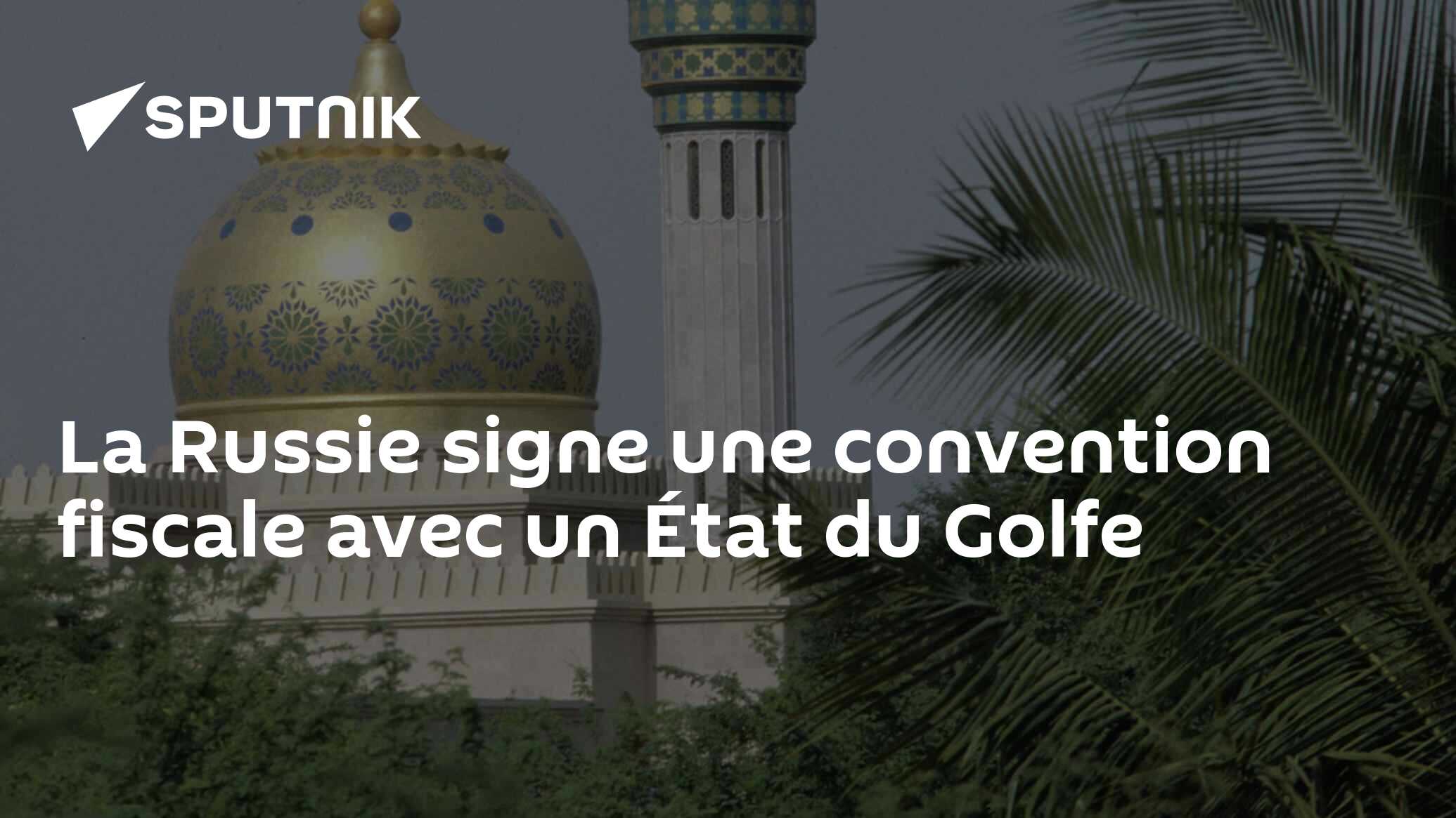 La Russie signe une convention fiscale avec un État du Golfe - 12.06. ...