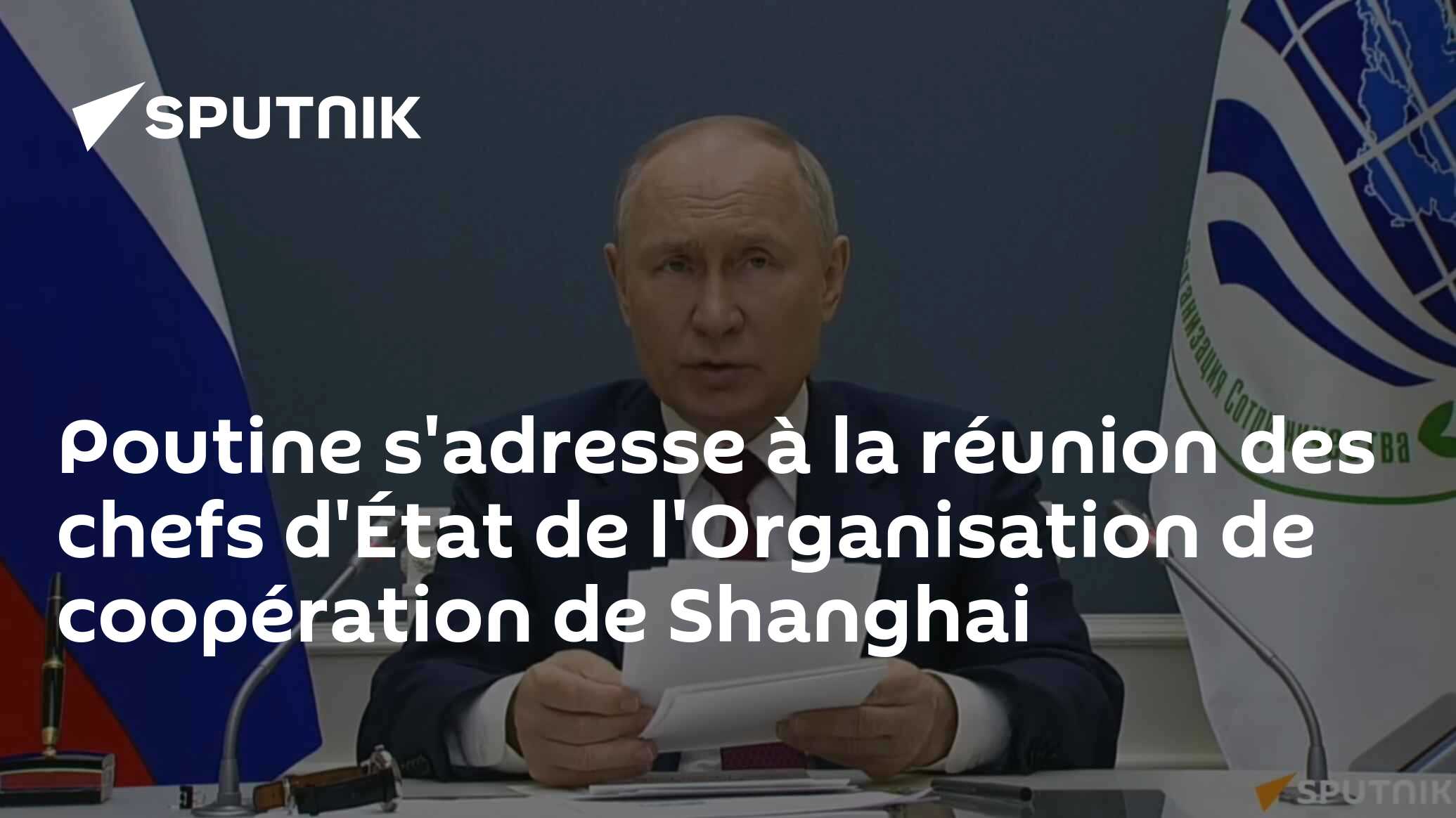 Poutine s'adresse à la réunion des chefs d'État de l'Organisation de ...