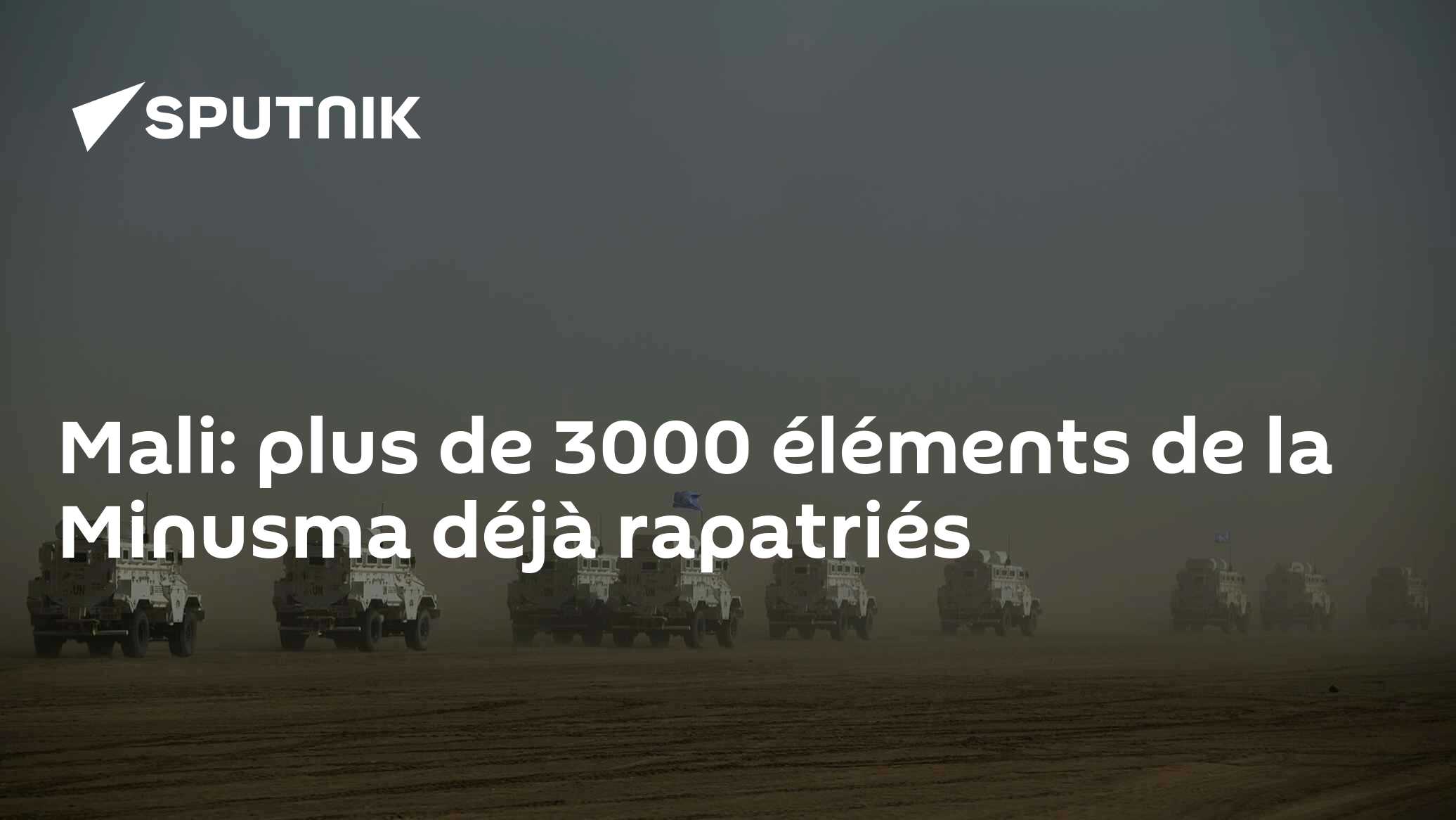 Mali: plus de 3000 éléments de la Minusma déjà rapatriés - 01.10.2023 ...