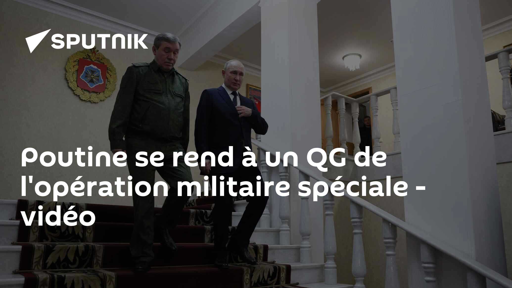 Poutine se rend à un QG de l'opération militaire spéciale - vidéo - 20. ...