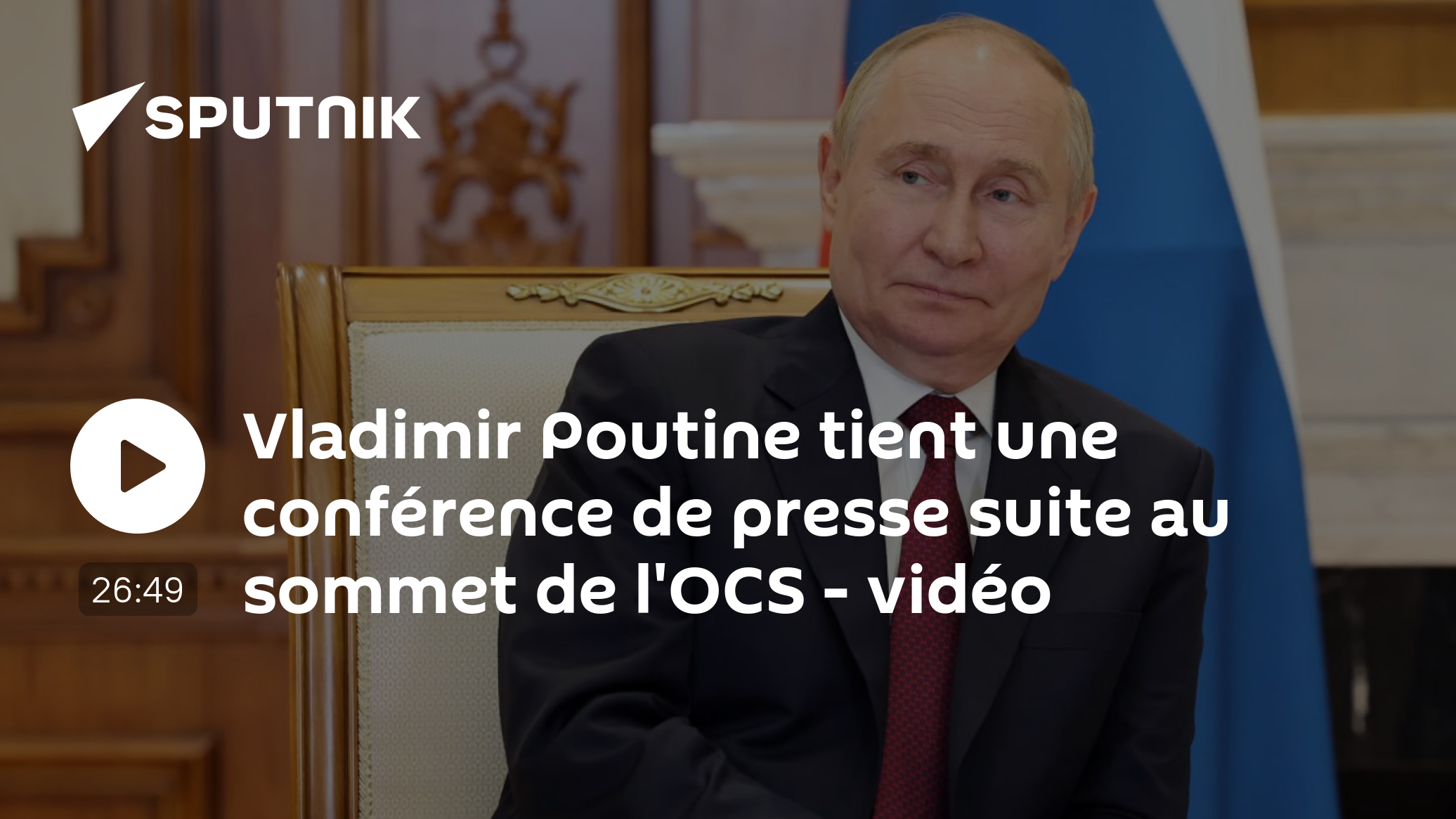 Vladimir Poutine tient une conférence de presse suite au sommet de l ...
