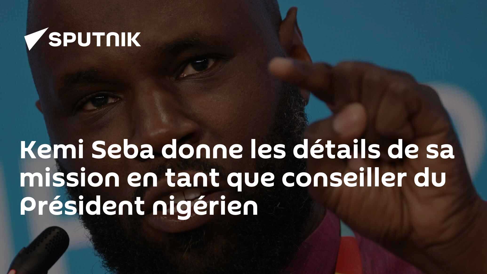 Kemi Seba donne les détails de sa mission en tant que conseiller du ...