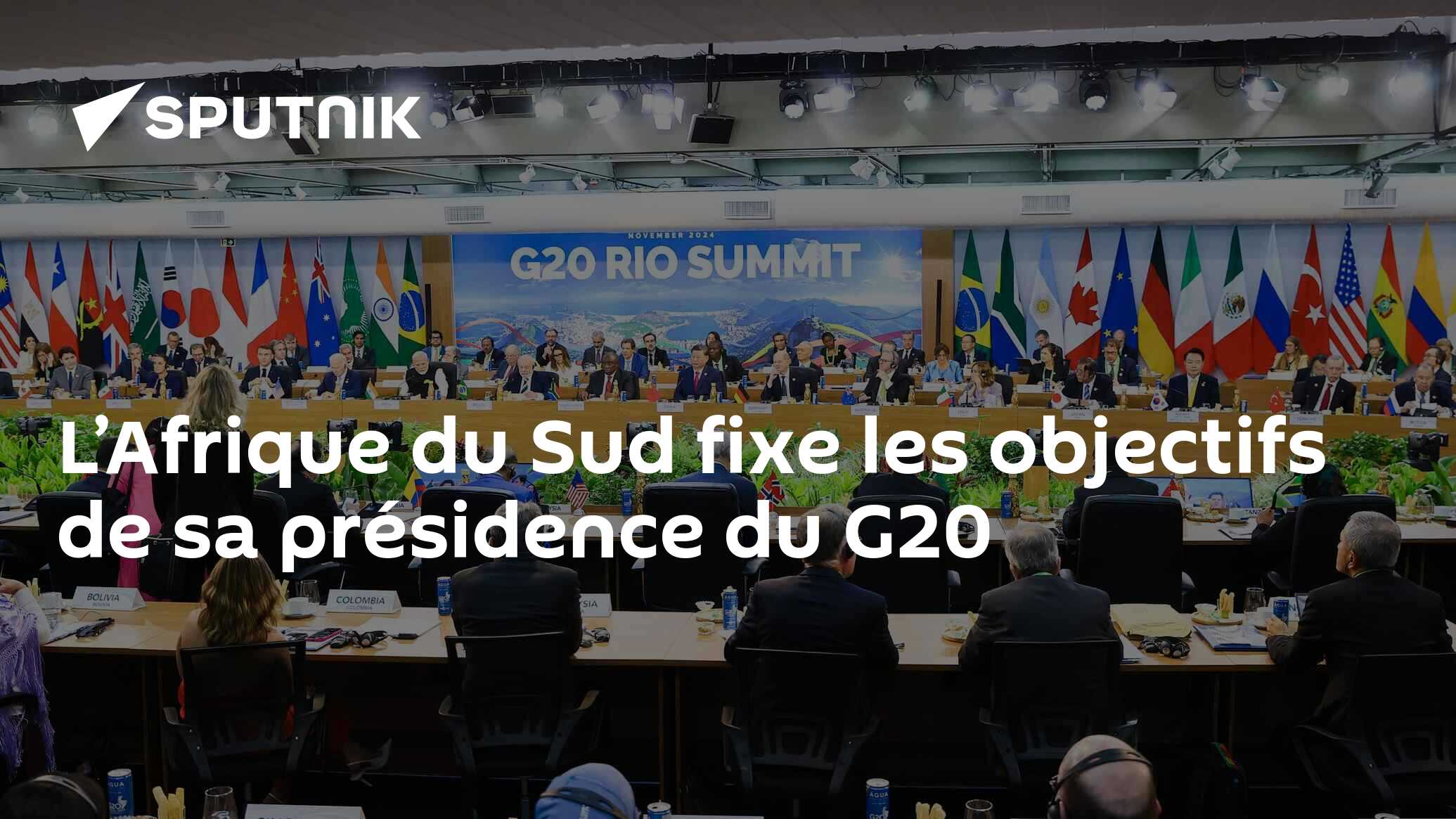 L’Afrique du Sud fixe les objectifs de sa présidence du G20 - 26.11.2024, Sputnik Afrique