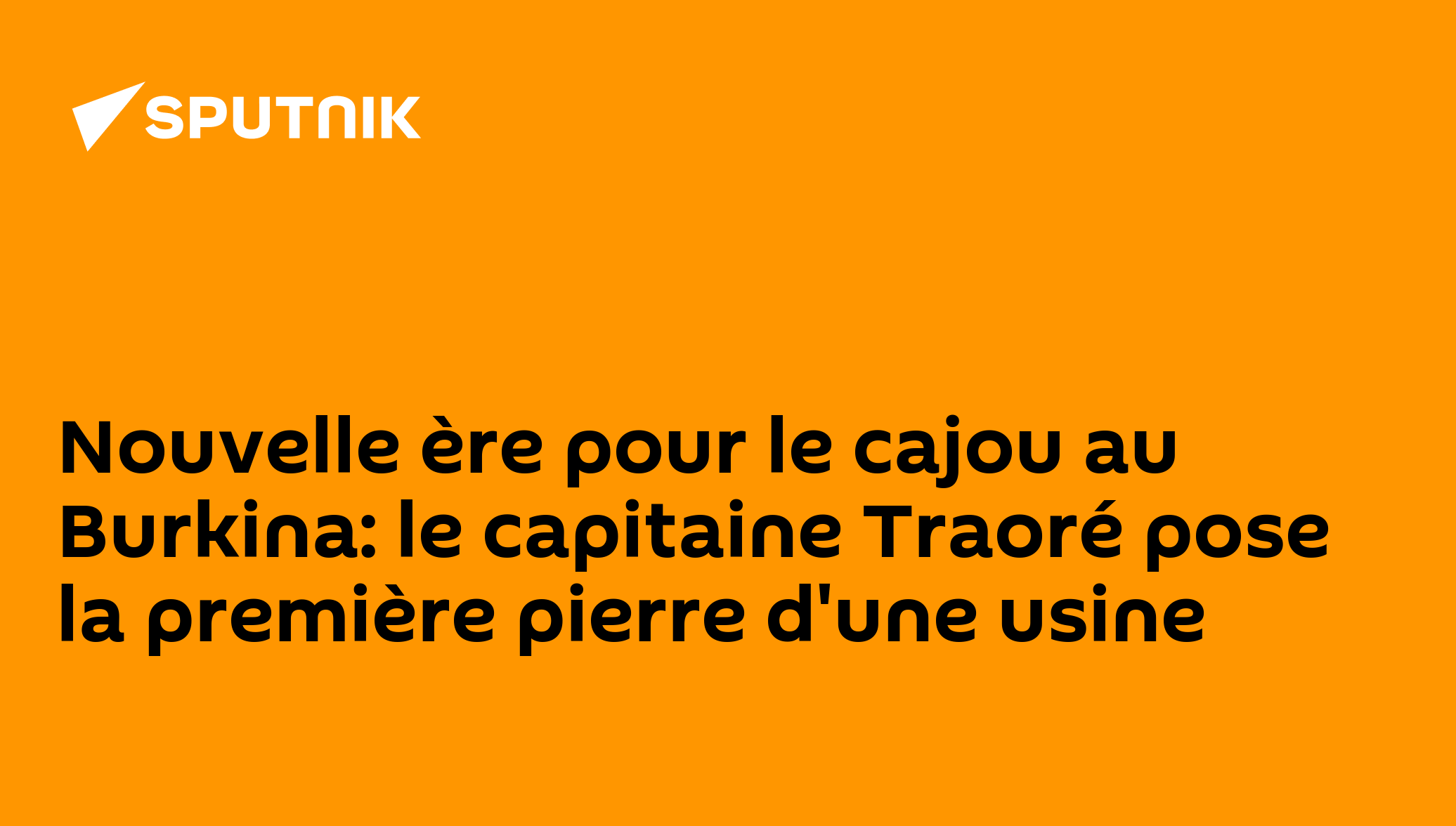 Nouvelle ère pour le cajou au Burkina: le capitaine Traoré pose la ...