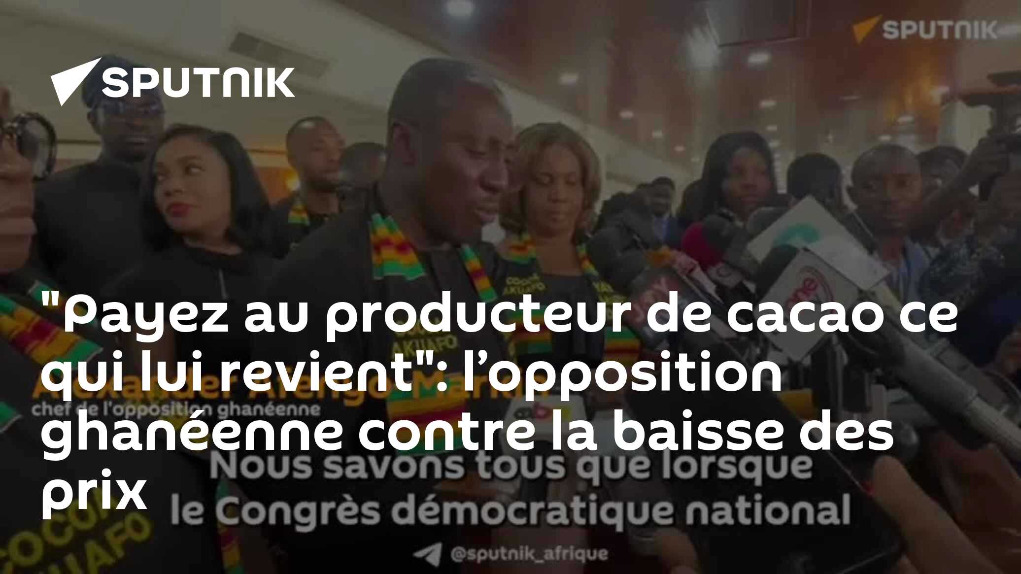 "Payez au producteur de cacao ce qui lui revient": l’opposition ...