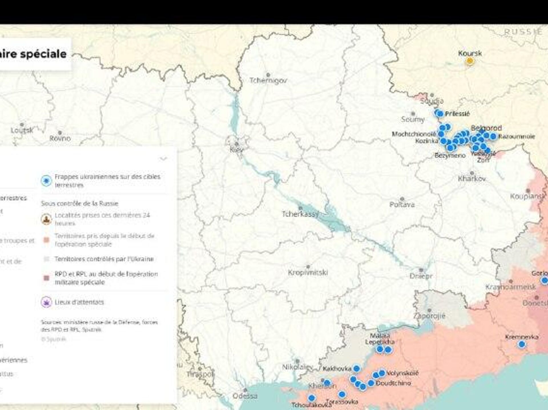 Situation dans la zone de l'opération militaire spéciale russe au 2 ...