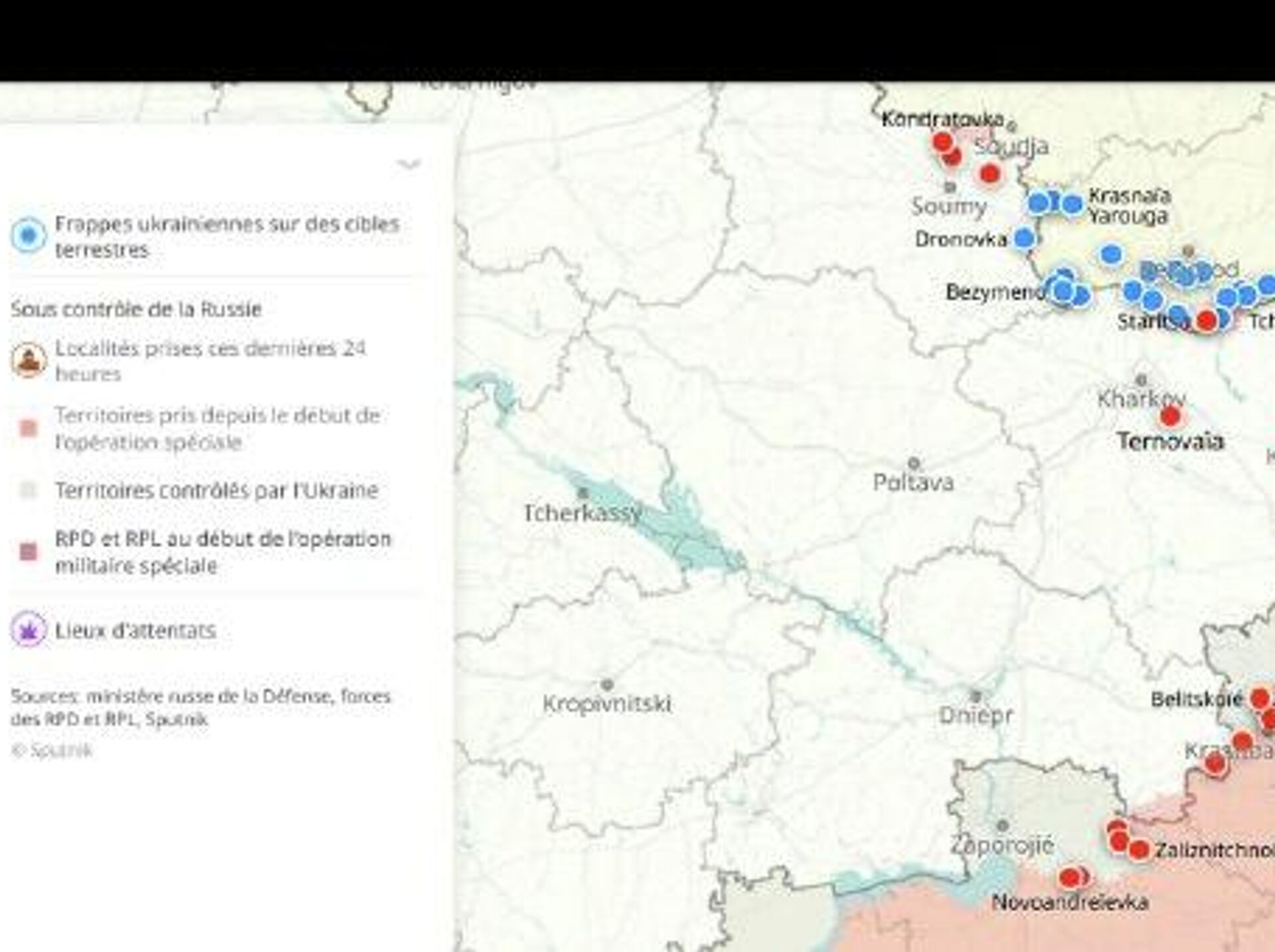 Situation dans la zone de l'opération militaire spéciale russe au 3 ...