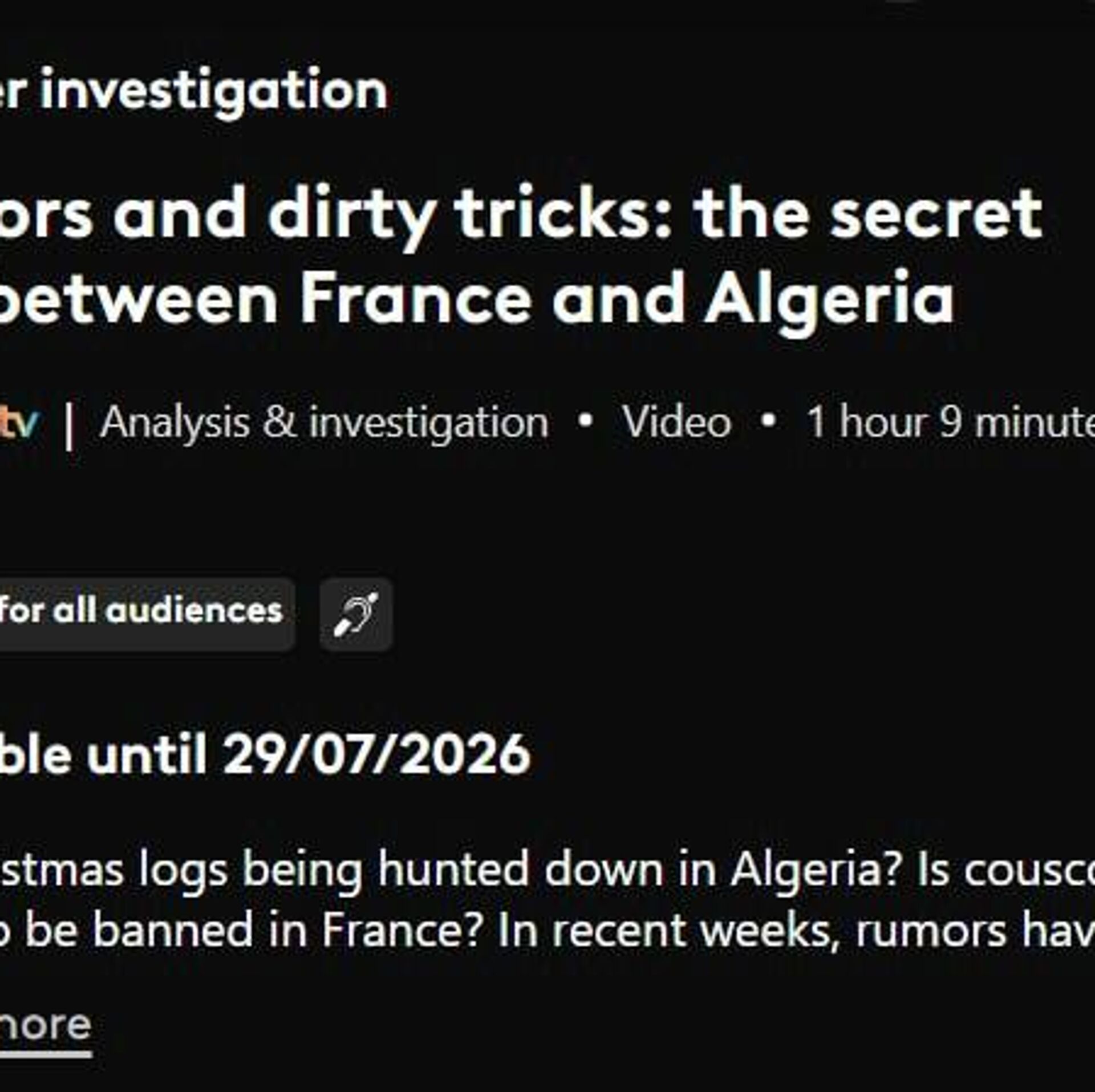 Algeria Summons French Chargé d’Affaires After Incendiary France 2 ...